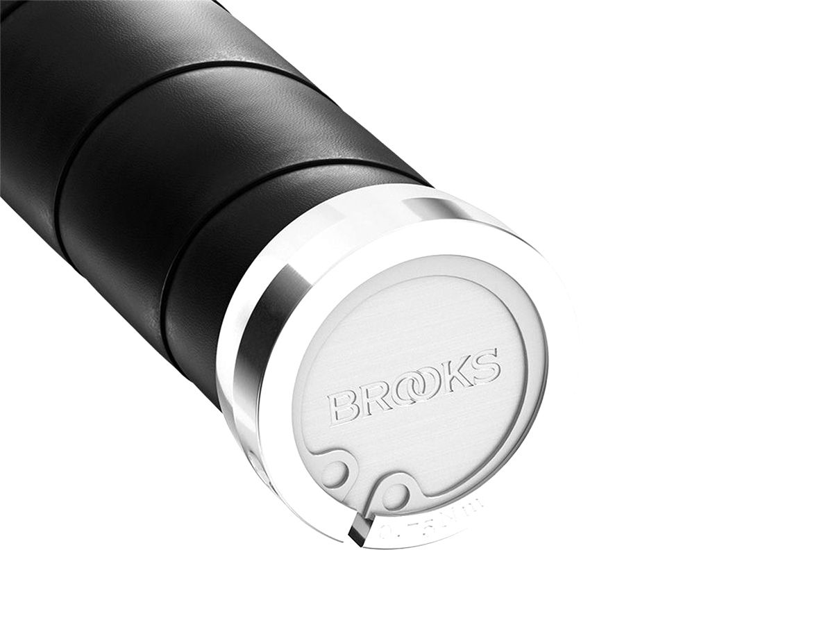 Brooks Slender Leather Grips 130/100 Black