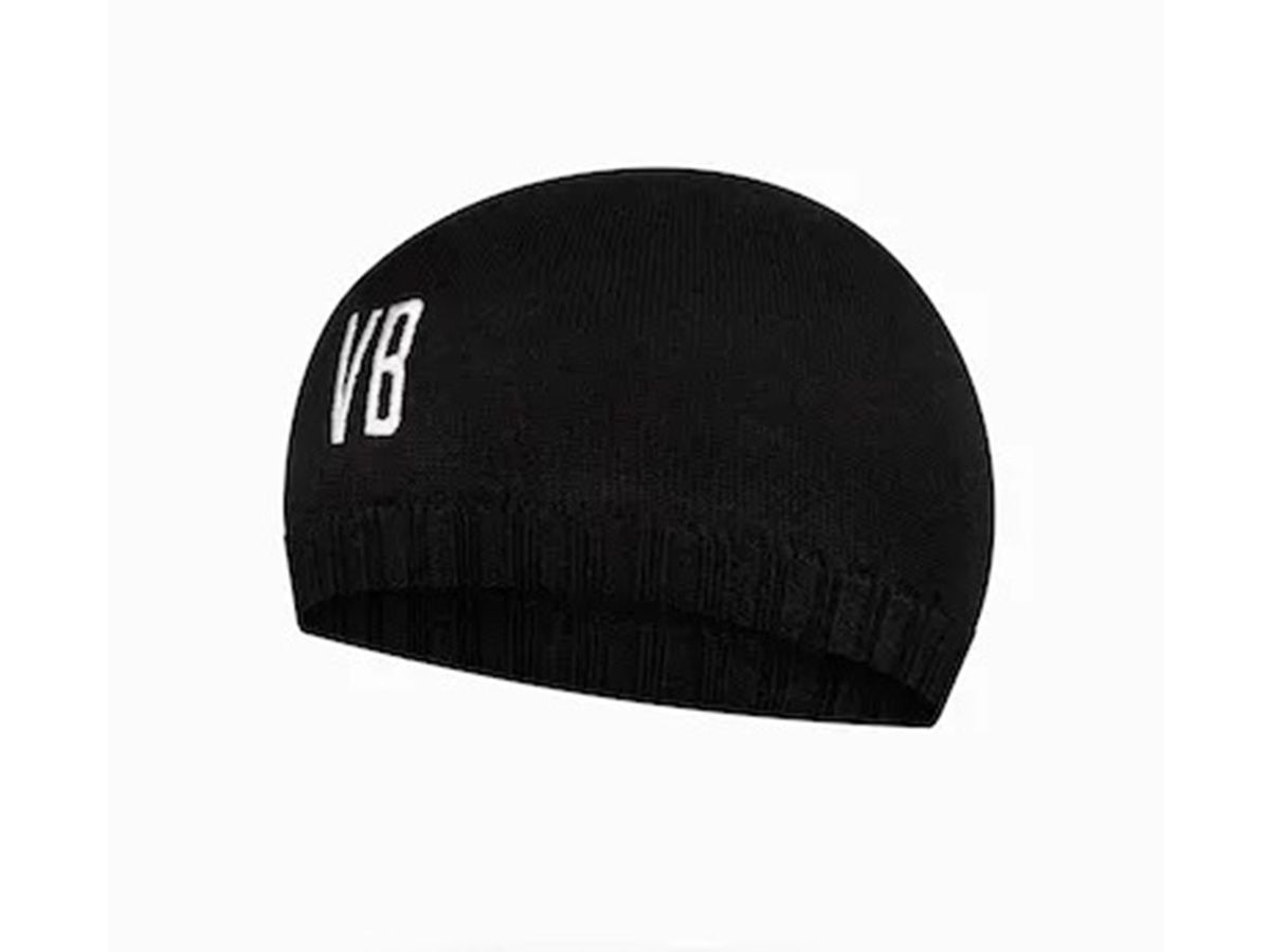 Merino wool skull cap Black